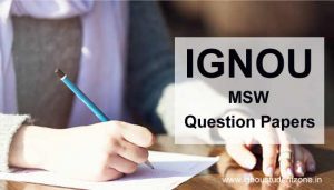 Ignou MSW Question Papers - Ignou Student Zone