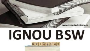 Ignou BSW Course Syllabus - Ignou Student Zone