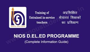 NIOS DELED Programme - Complete Information Guide