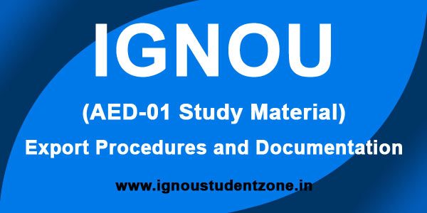 IGNOU AED 1 Study Material - IGNOU Student Zone