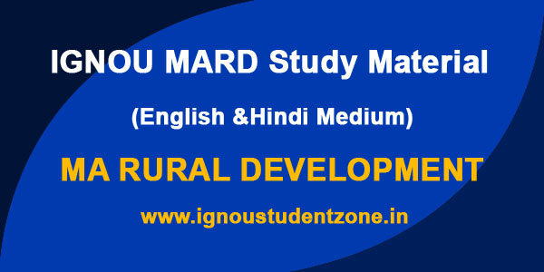 IGNOU MARD Study Material | IGNOU Student Zone