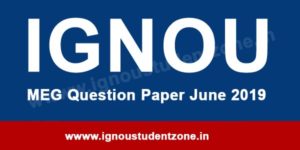 IGNOU MEG 4 Question Paper December 2018 - IGNOU Student Zone