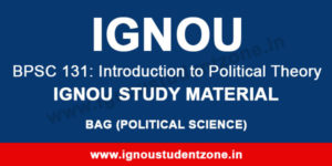 IGNOU BA Public Administration Study Material Free Download